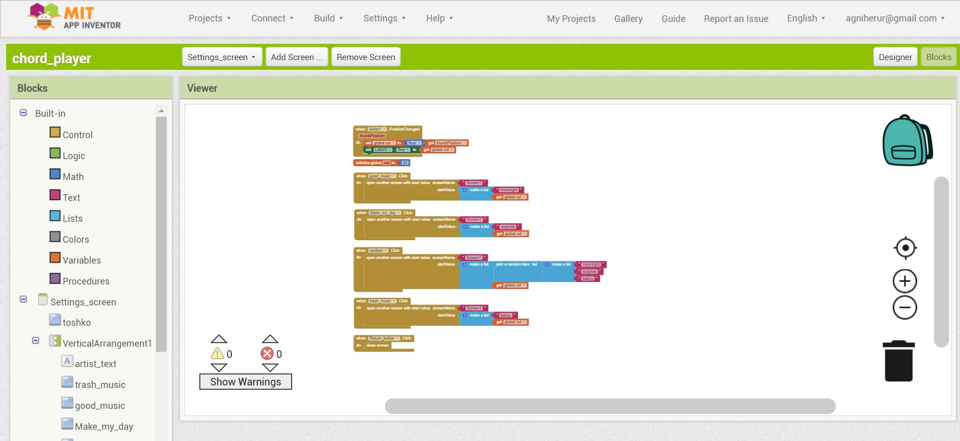 MIT App Inventor Code Blocks